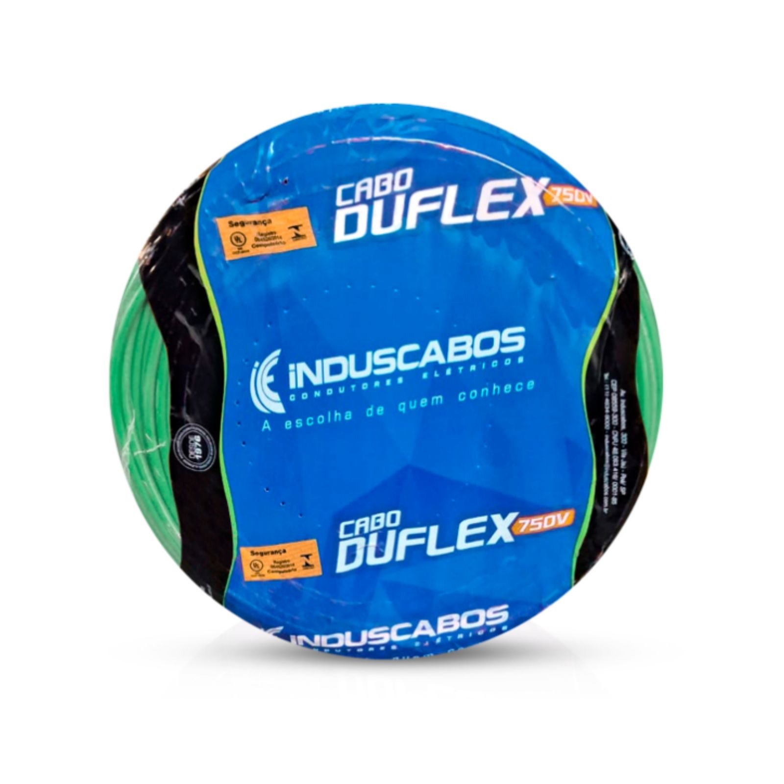 Cabo Flexível Induscabos 750v 2,5mm 100m Duflex Pvc Verde | MadeiraMadeira