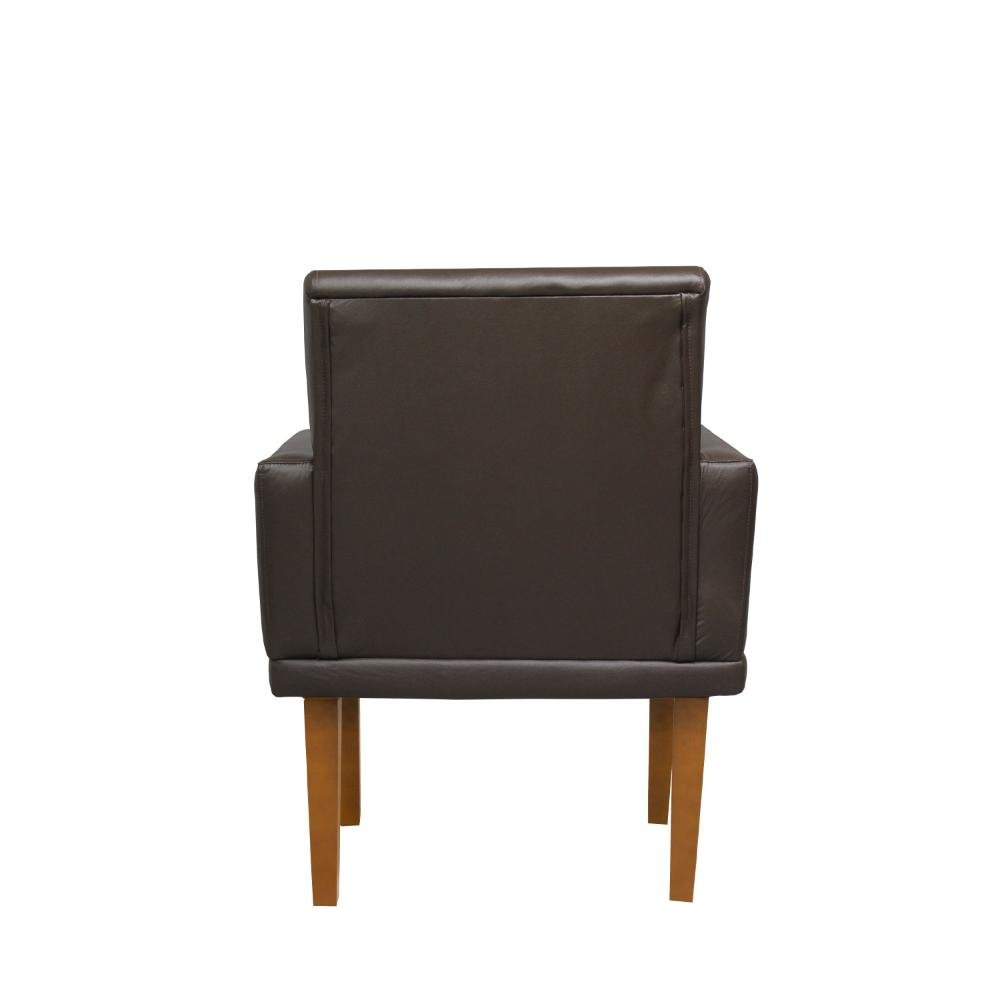 Poltrona Vigo Natural - PU Marrom | MadeiraMadeira