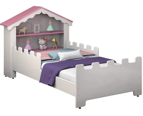Cama Menina Infantil Princesa Castelo Magia | MadeiraMadeira
