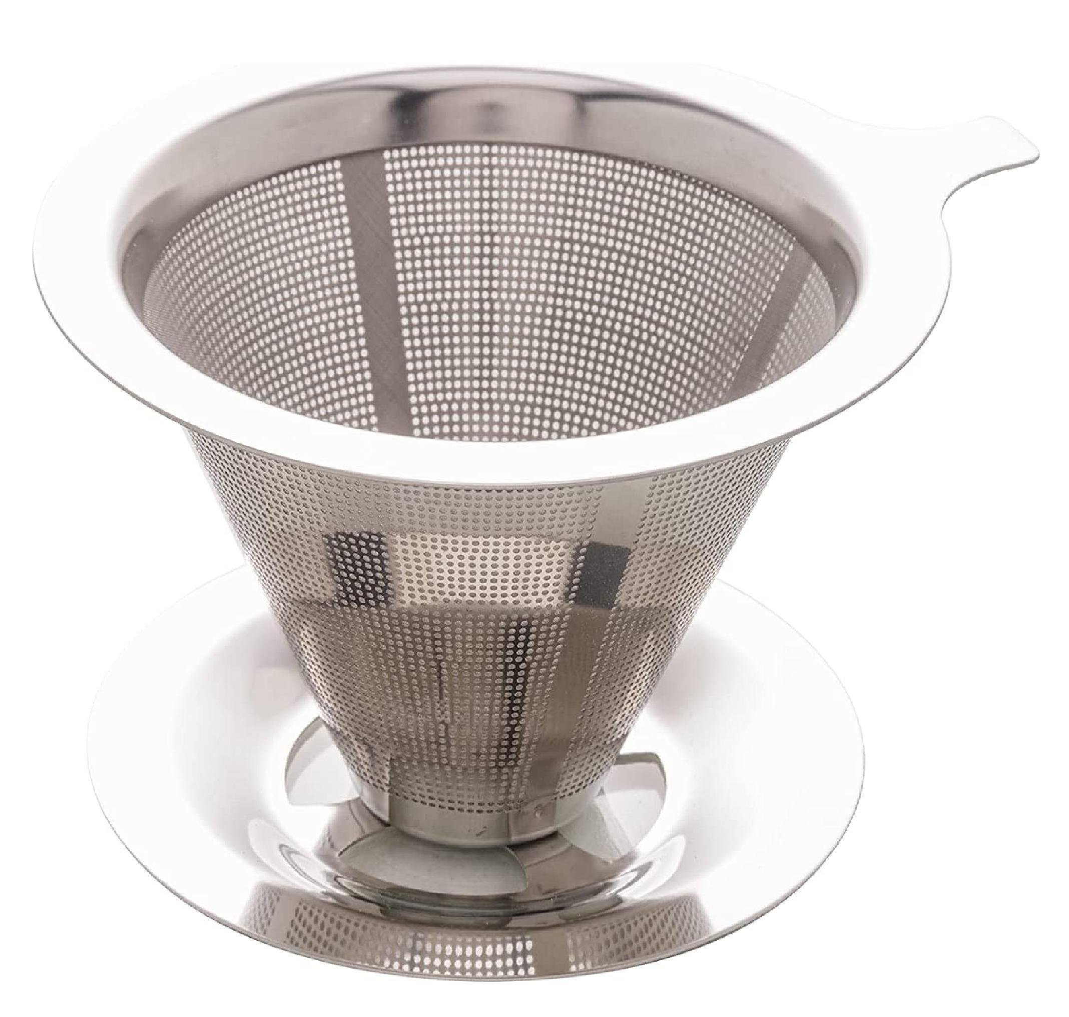 Coador Filtro de Café Aço Inox 11x7cm - Lyor 2329 | MadeiraMadeira