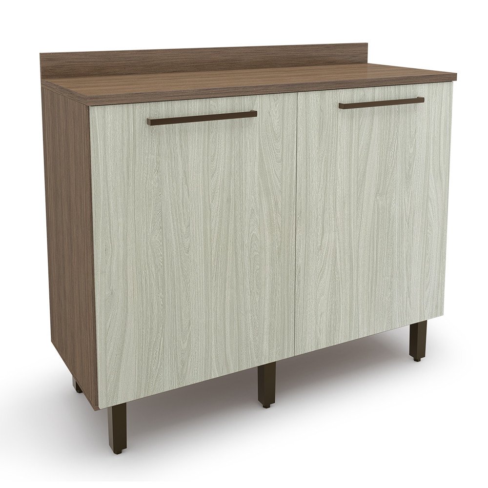 Balcao Evolution Plus 2 Portas Tannat/Legno Crema Batrol | MadeiraMadeira