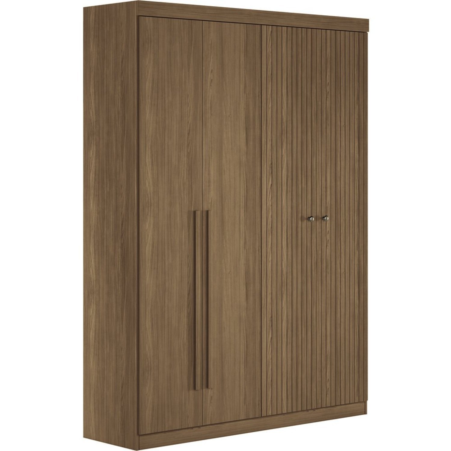 Guarda Roupa Solteiro Ripado 4 Portas 2 Gavetas Antony | MadeiraMadeira