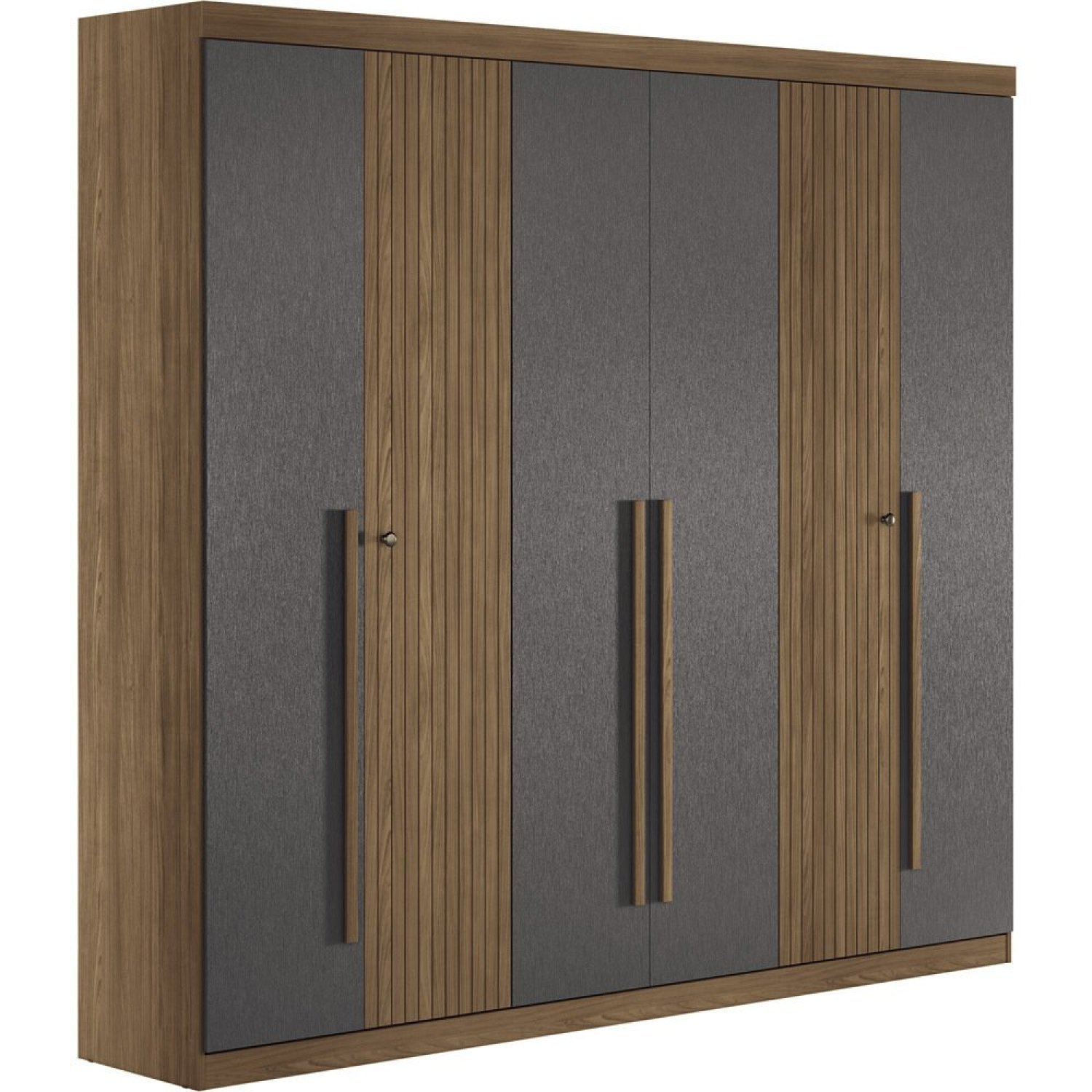 Guarda Roupa Casal Ripado 6 Portas 4 Gavetas Antony | MadeiraMadeira