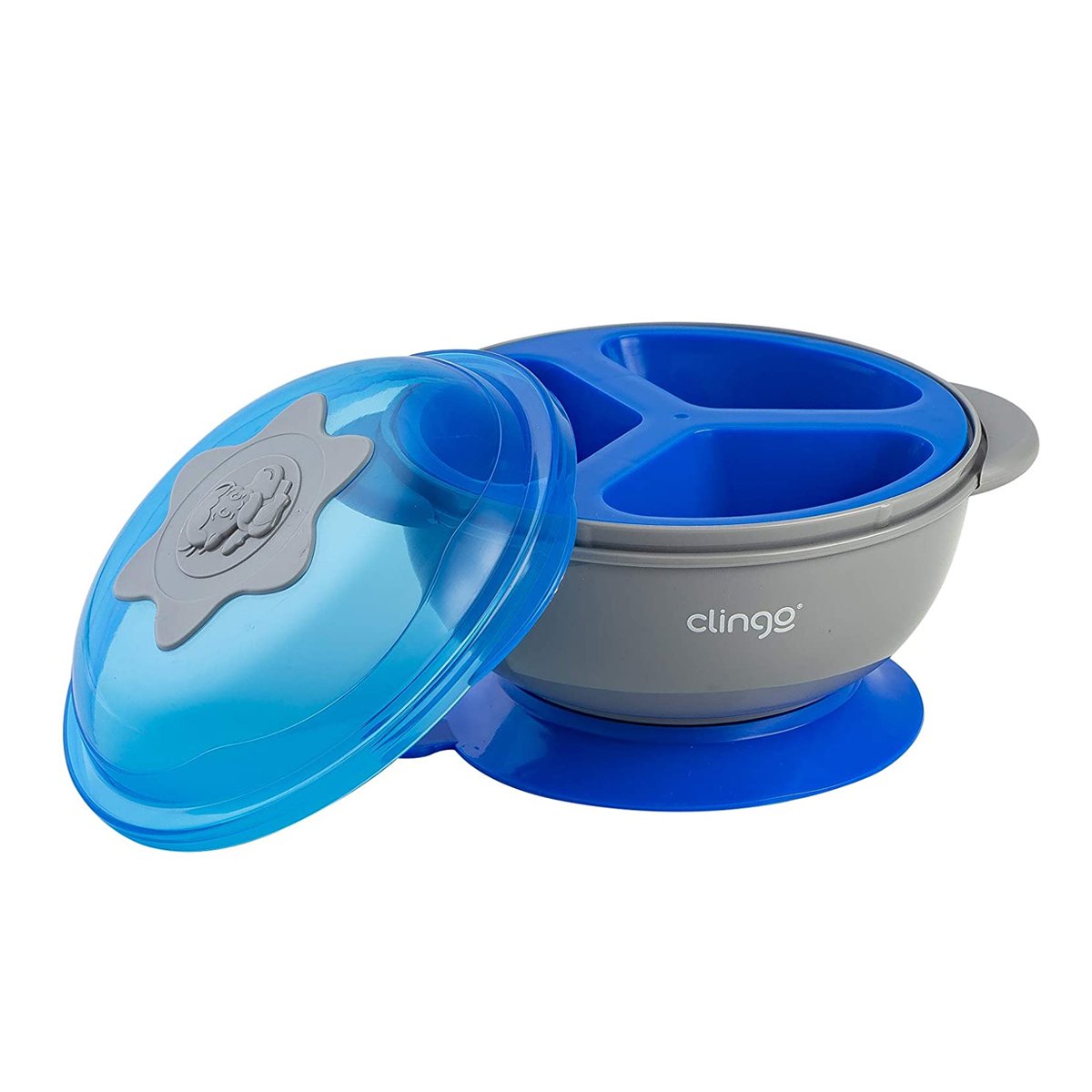 Prato Plástico com Ventosa e Divisória Alimentação do Bebê Vai ao Micro ...