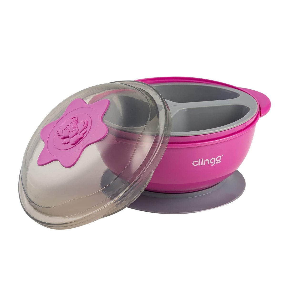 Prato Plástico com Ventosa e Divisória Alimentação do Bebê Vai ao Micro ...