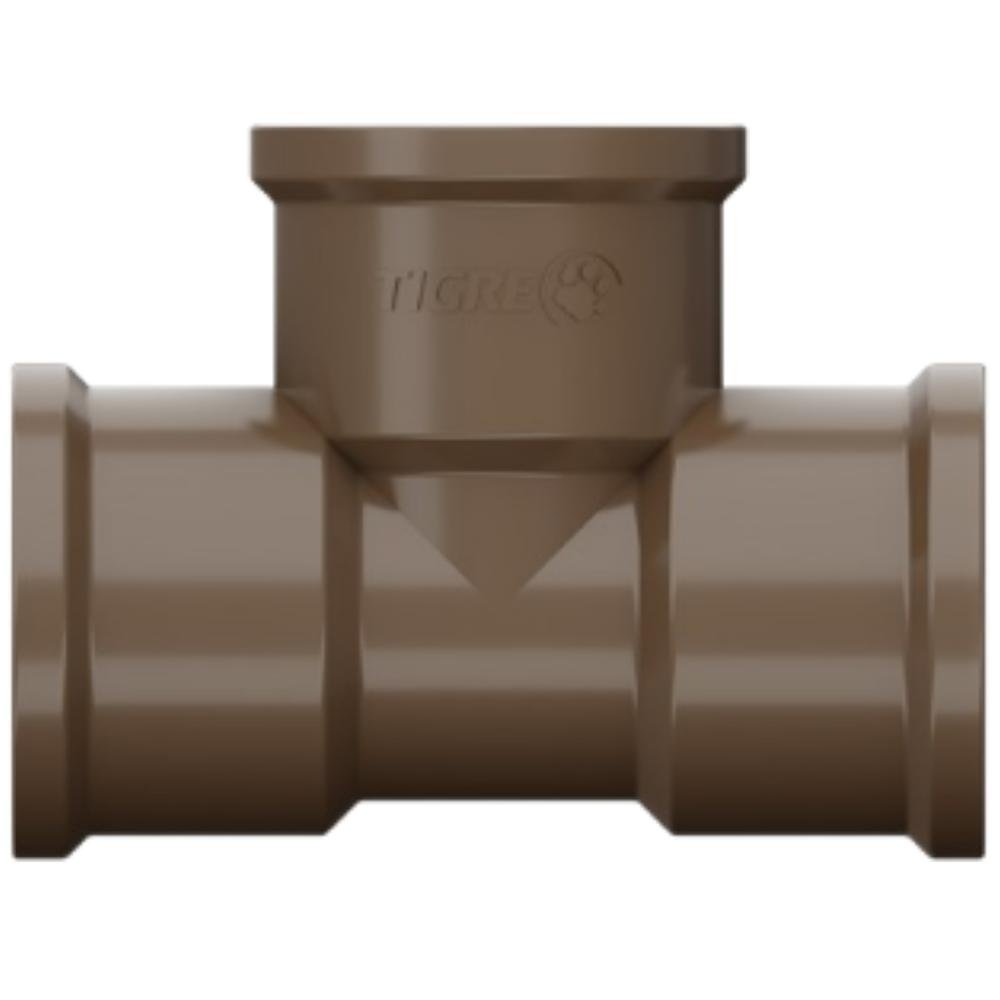 Te Curto Soldável 90° Graus Pvc Marrom Canos e Tubos para Água Fria de ...