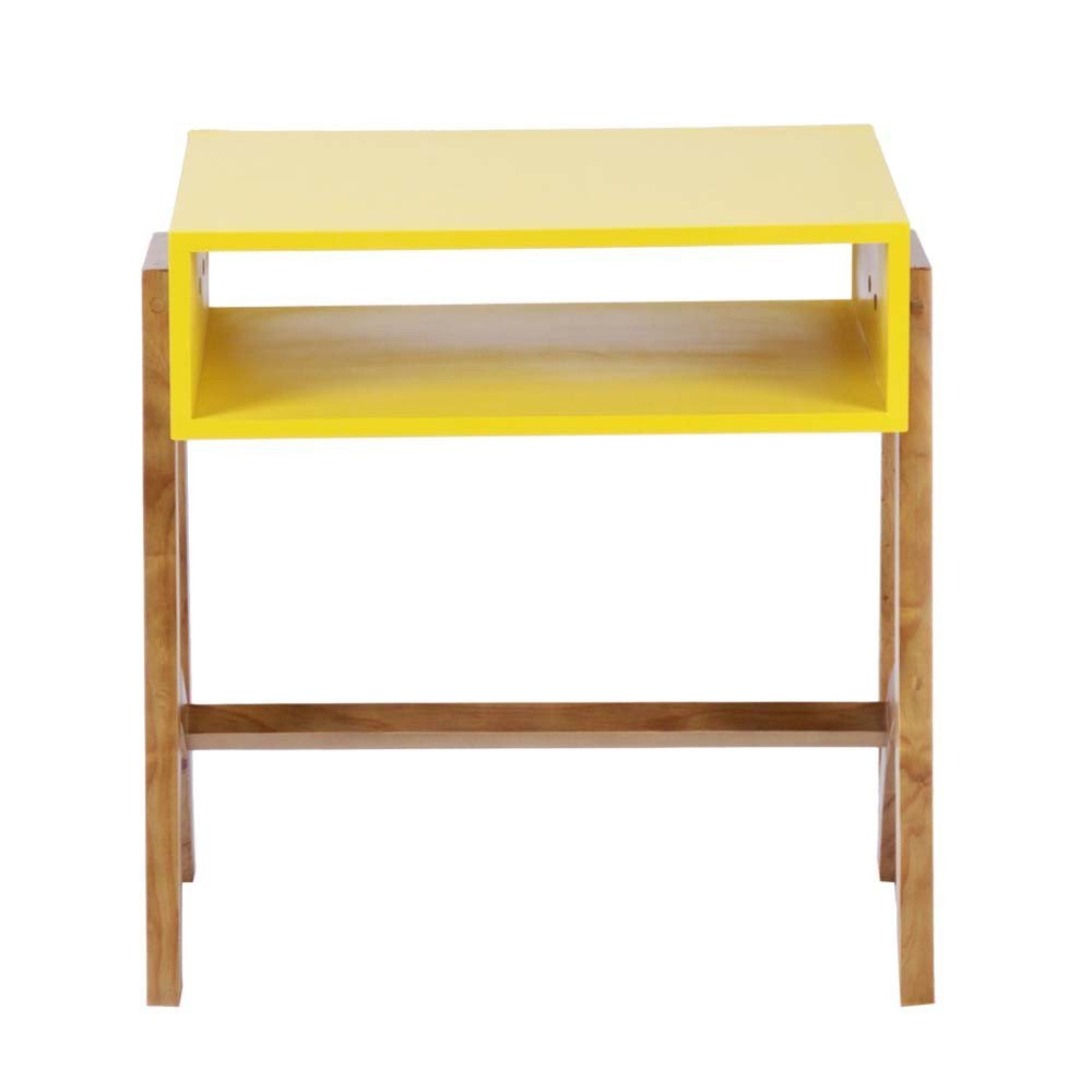 Mesa de Cabeceira Borogodó 60x45cm - Amarela | MadeiraMadeira