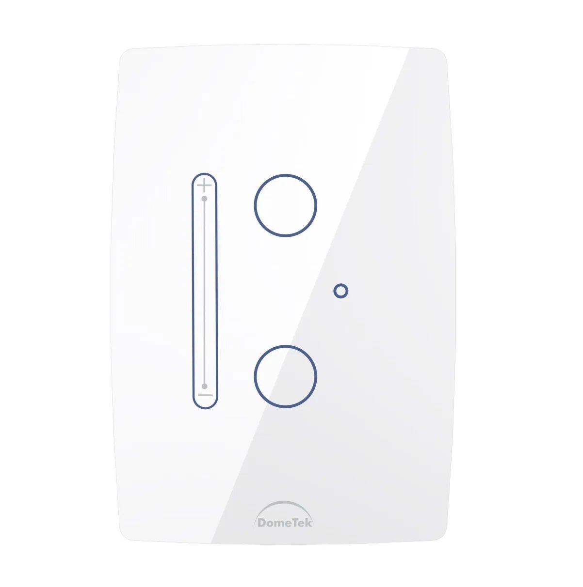 Interruptor Dimmer Wifi Inteligente Slide Touch 2 Botões Branco Dometek Diamond 4x2 | MadeiraMadeira