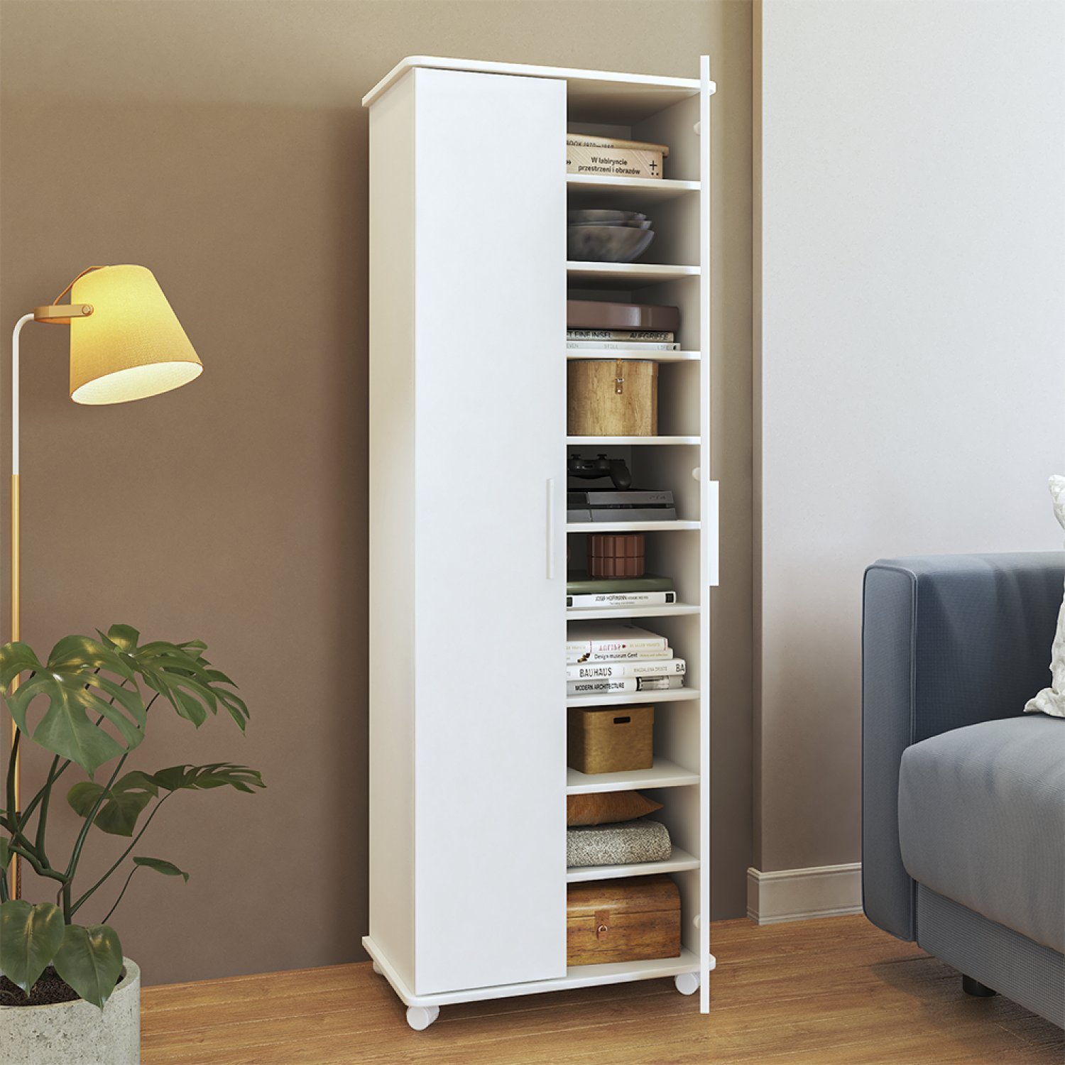 Armário 2 Portas 9 Prateleiras MDP 15mm | MadeiraMadeira