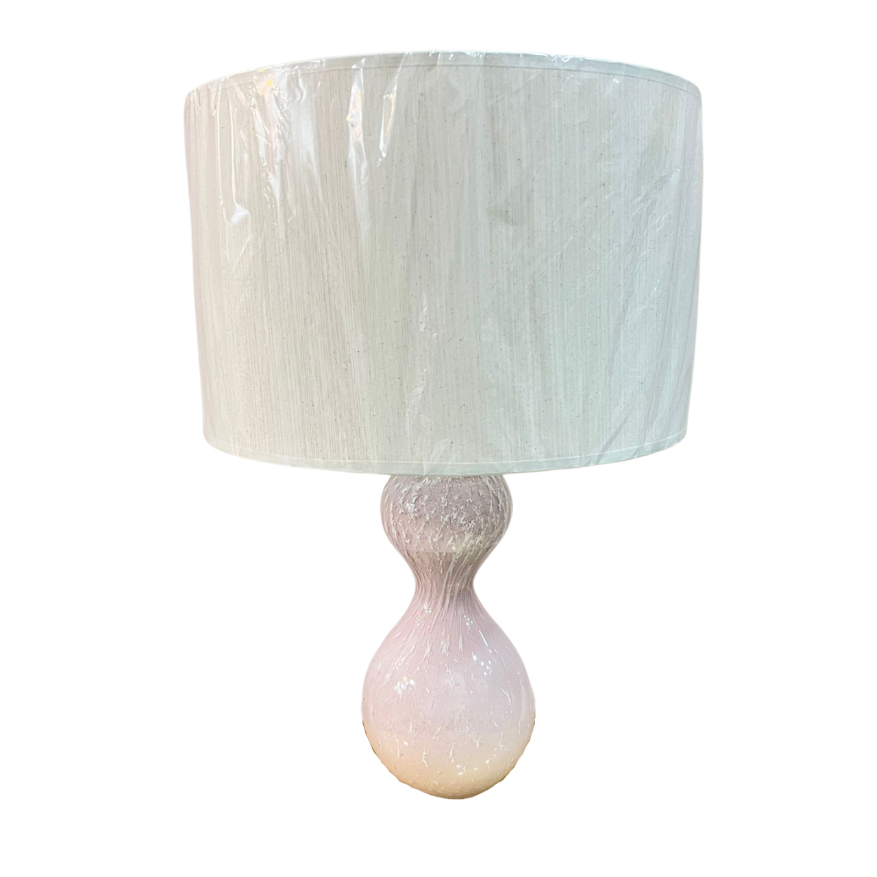 Abajur De Cristal Murano Gota Rosa Com Cúpula | MadeiraMadeira