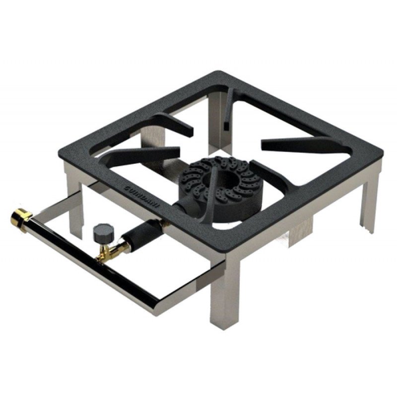 Fogão de Alta Pressão 1 Boca A Gás em Inox Escovado Guindani ...