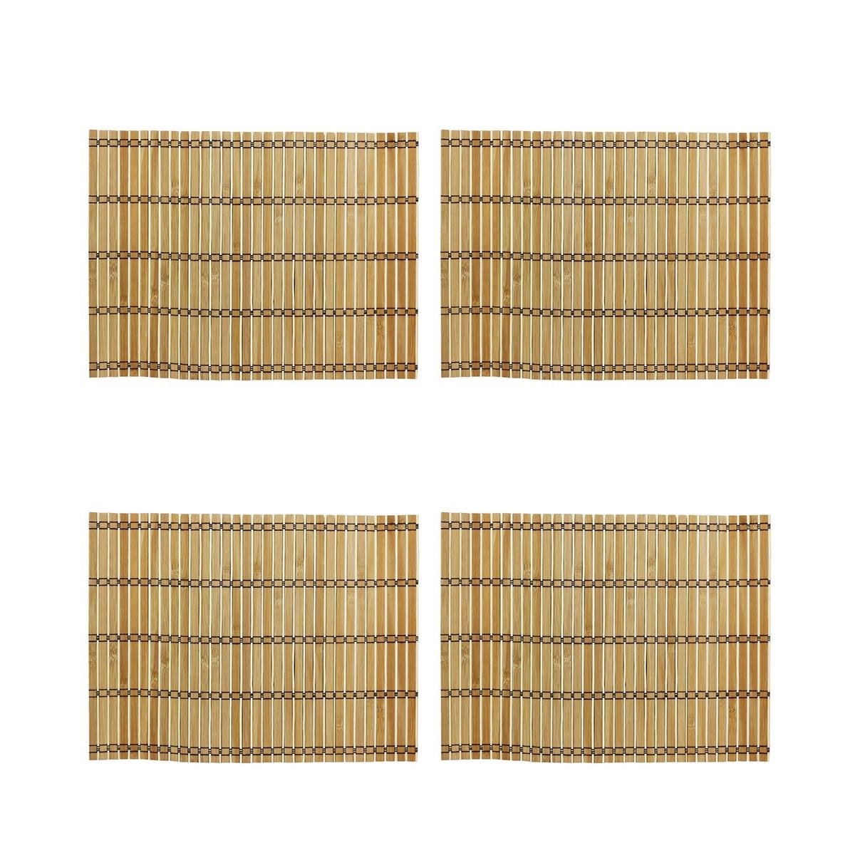 Kit 4 Esteiras De Bambu Grande Para Servir Mesa 30 X 40 Cm | MadeiraMadeira