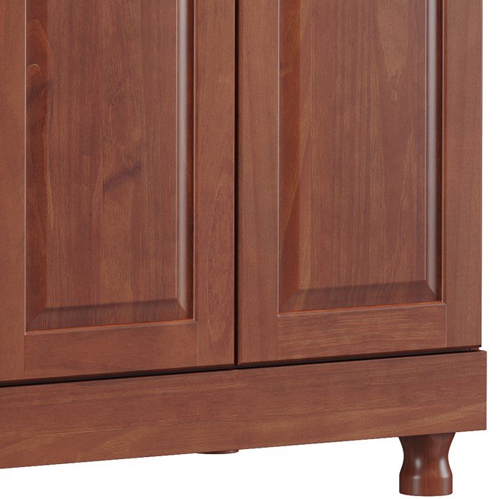 Guarda Roupa Capela 4 PT Com Espelho Madeira Maciça 1171T Bronze Imbuia ...