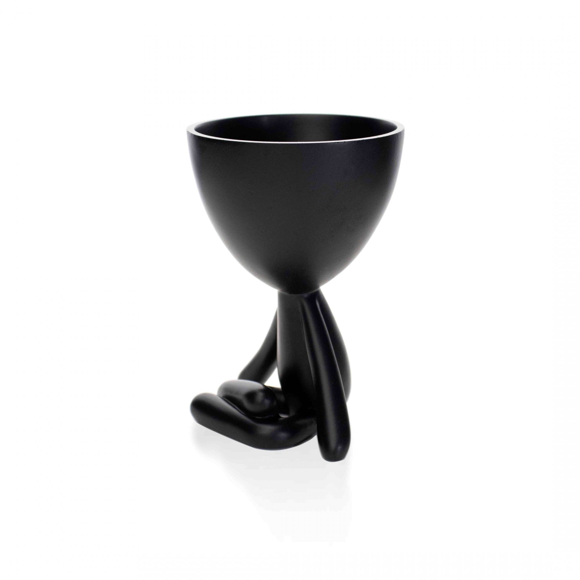 Vaso Decorativo Bob Robert Plant Perna Cruzada em Poliresina Preto 14 ...