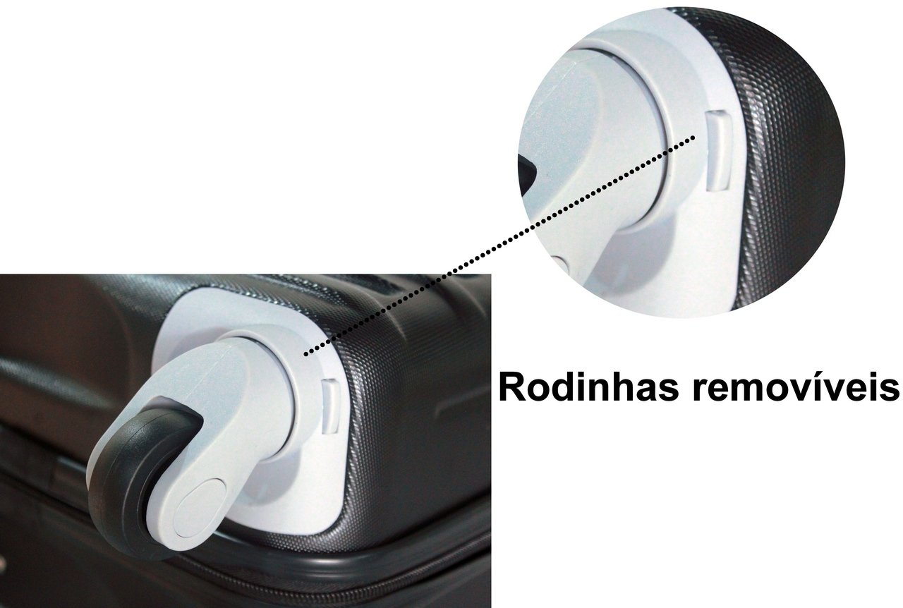 Mala De Viagem 10kg Bordo Rodinhas 360° Abs Rígida Padrão Anac Bagagem ...