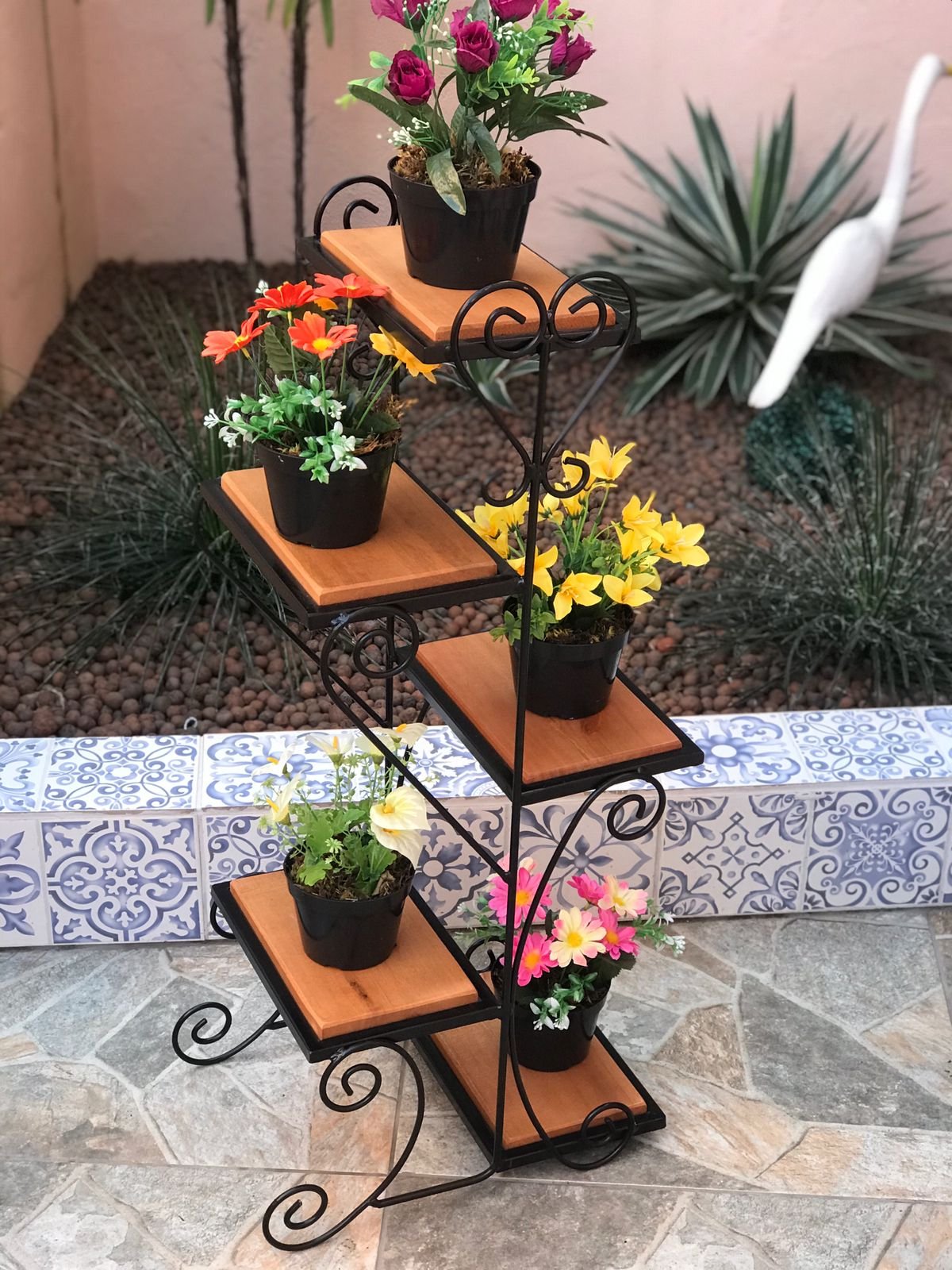 Prateleira Floreira Escada 5 Andares | MadeiraMadeira