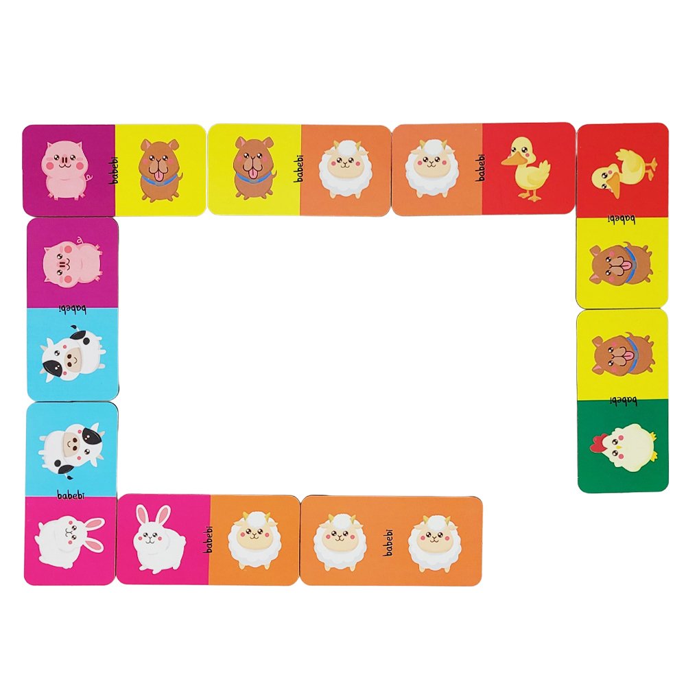 Jogo Educativo e Pedagógico Super Dominó Animais Da Fazenda ...