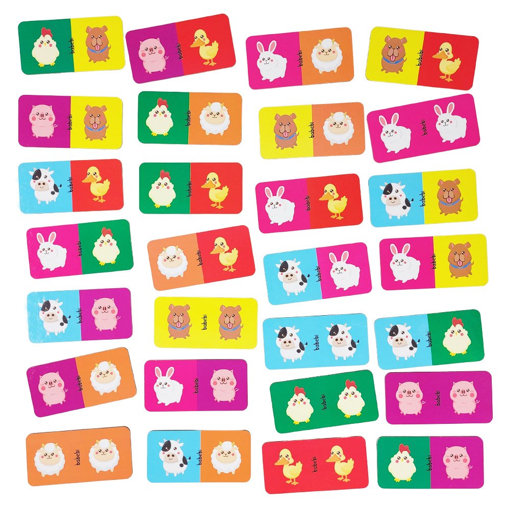 Jogo Educativo e Pedagógico Super Dominó Animais Da Fazenda ...