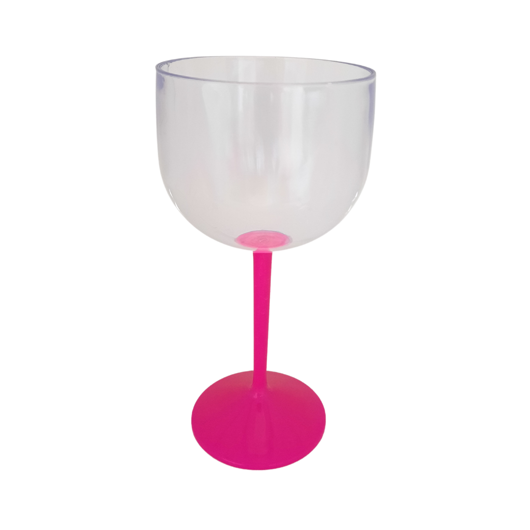 10 Taças de Gin Acrílico Base Sólida Neon 550 ML: Pink Neon ...