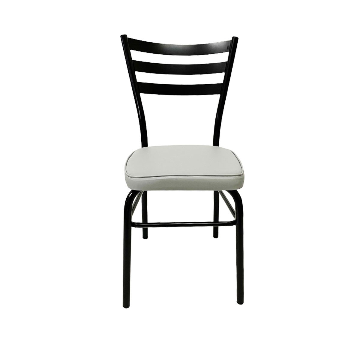 Cadeira de Cozinha com Reforço Preta Assento Grosso Cinza Poltronas do ...