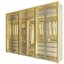 Guarda Roupa Lumina 6 Portas Reflecta LED Off White Bronze - Gelius ...