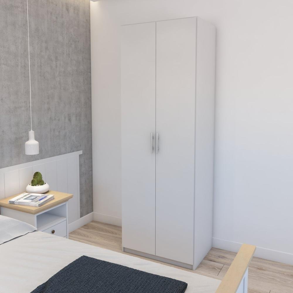 Guarda-Roupa Tom Branco Acetinado 70cm | MadeiraMadeira