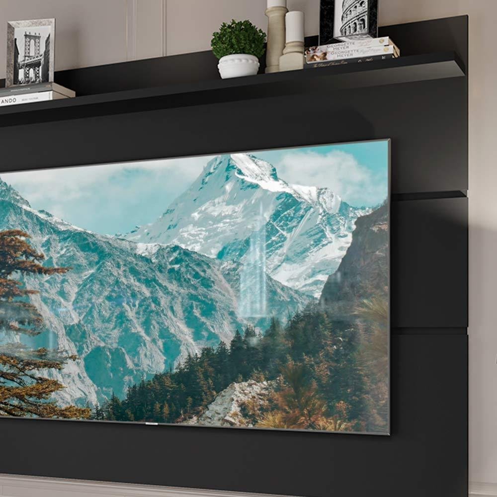 Painel de TV para Sala 65 Polegadas com Prateleira Preto Germai ...