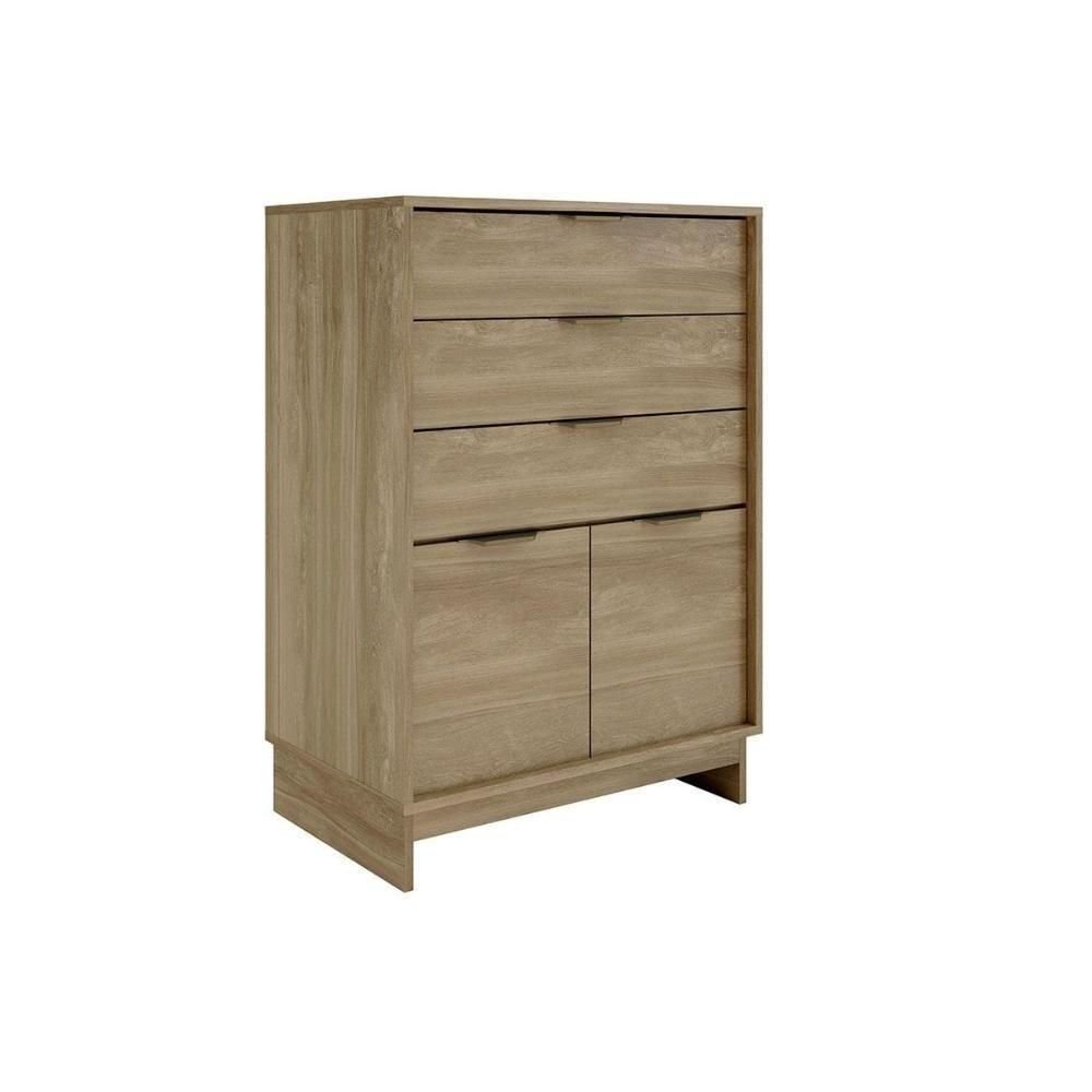 Cômoda Casal 1112 2 Portas e 3 Gavetas Noce - Carraro | MadeiraMadeira