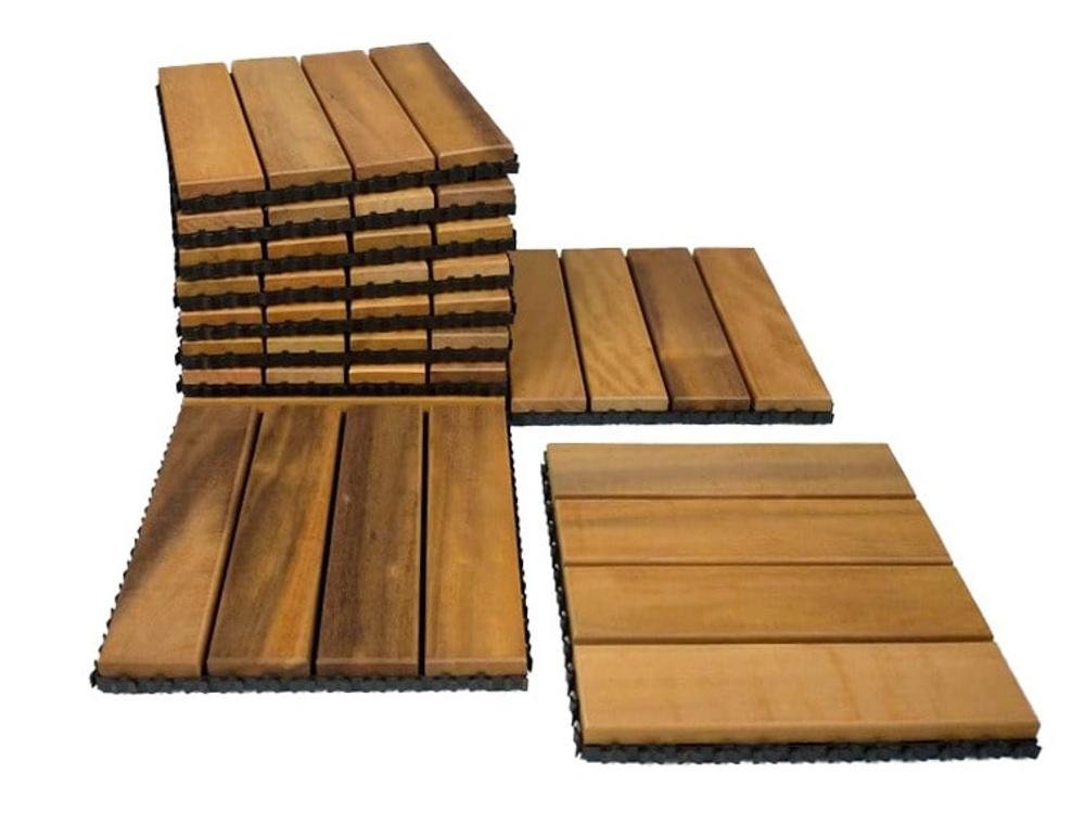 Deck de Itaúba Modular Base Plástica 0,30x0,30m | MadeiraMadeira