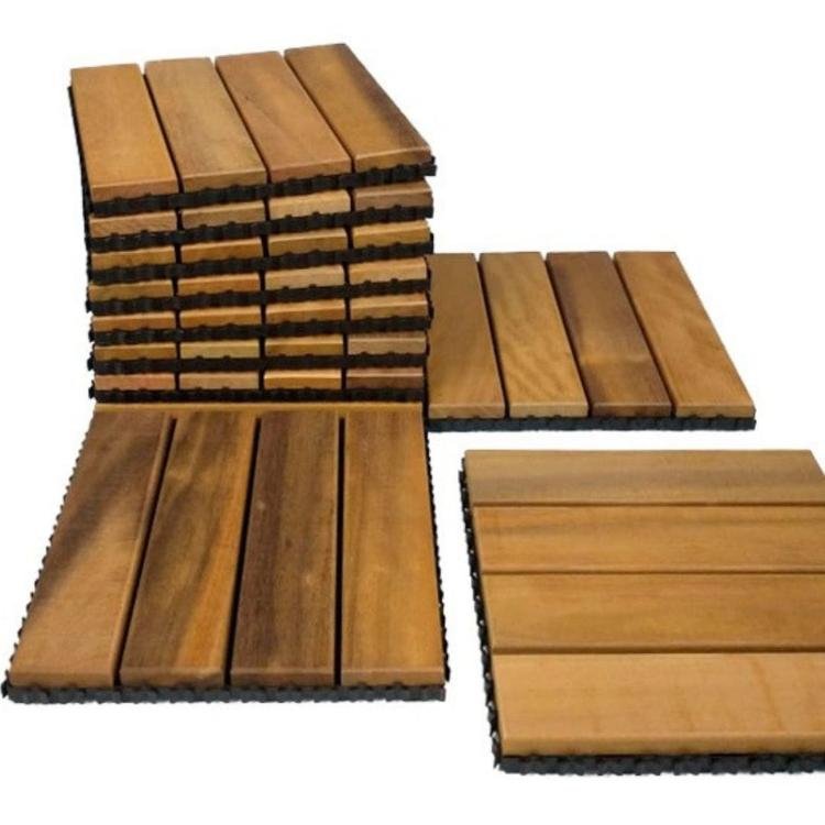 Deck de Itaúba Modular Base Plástica 0,30x0,30m | MadeiraMadeira