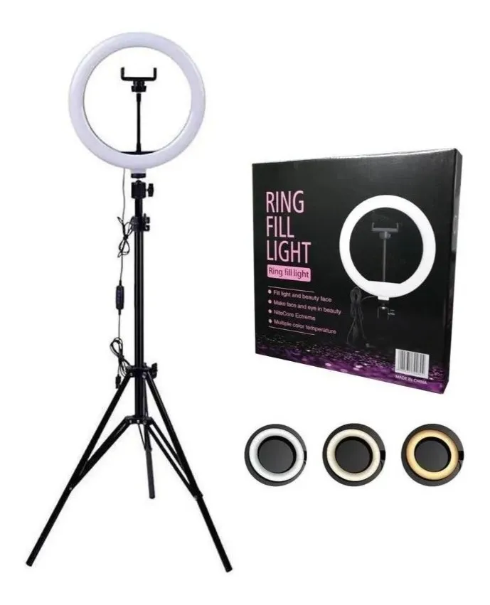Ring Light 10" QX-260 Tripé Suporte para Smartphon - Ring fill ligth OEM | MadeiraMadeira