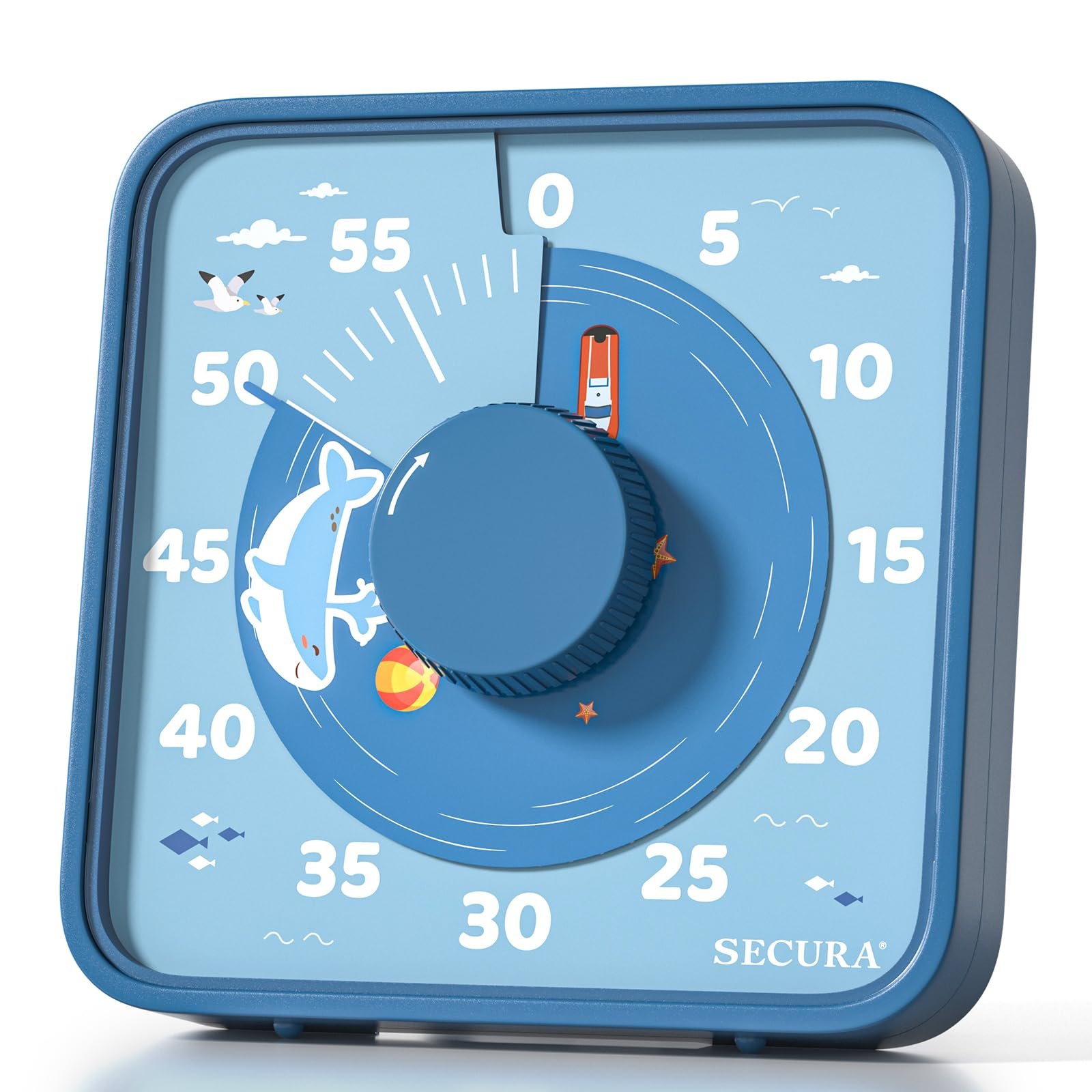 Secura Timer Visual Infantil 7.5'' com Padrão de Animais, Mecânico ...