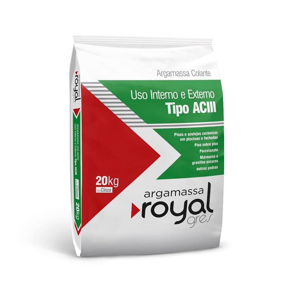 Argamassa Aciii Interno e Externo Plástico 20kg Royal Gres | MadeiraMadeira