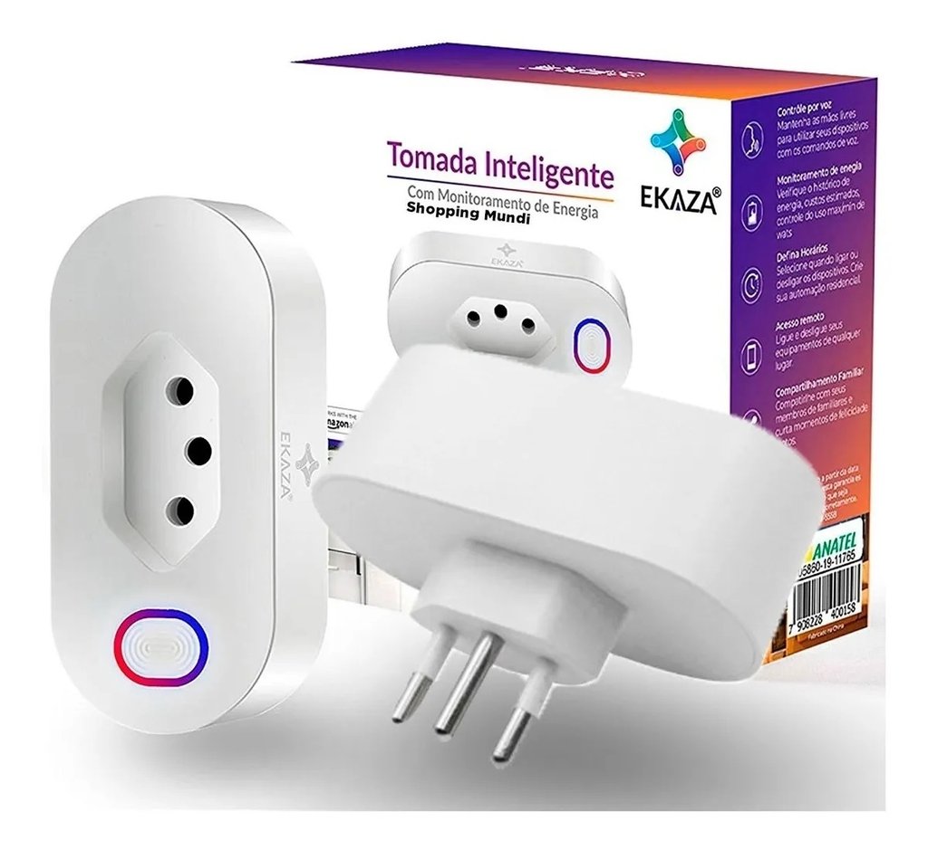 Tomada Inteligente Smart Monitoramento Energia Automação | MadeiraMadeira