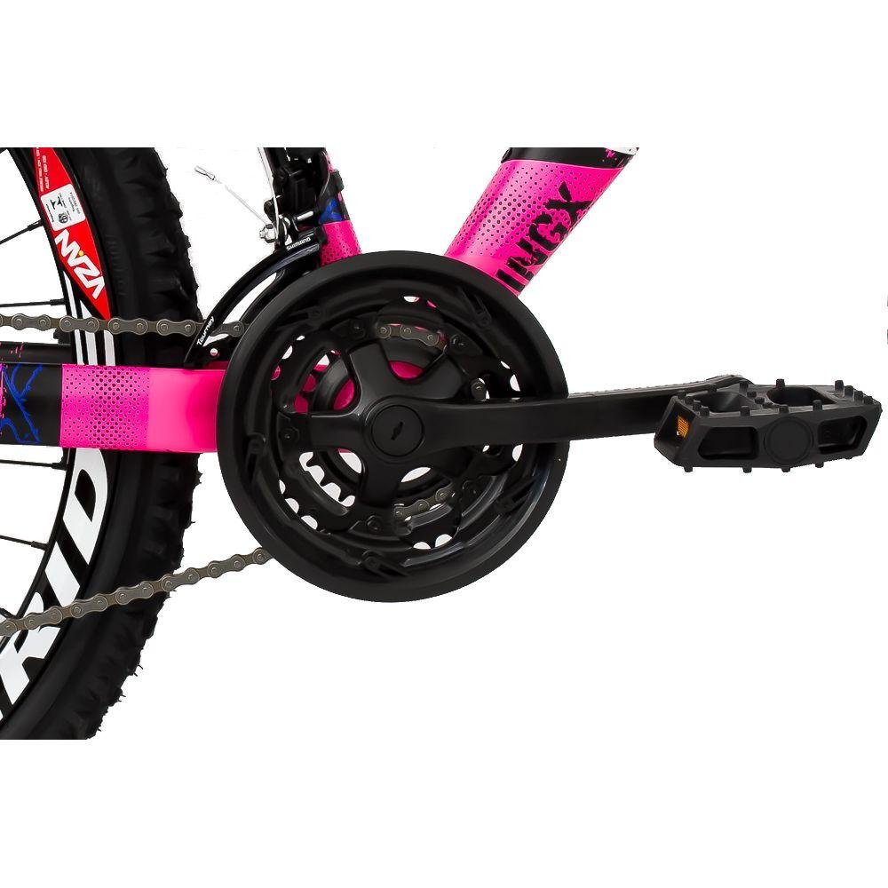 Bicicleta X TUFF25 Freeride Aro 26 Preto Rosa 21V - Viking | MadeiraMadeira