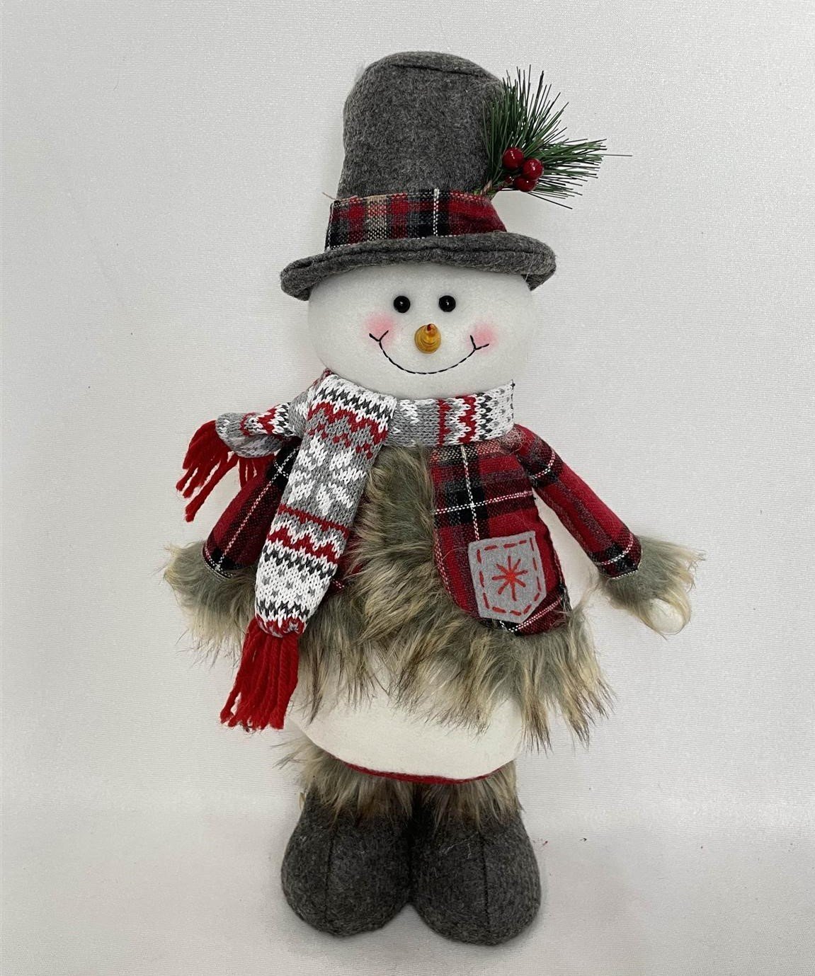 Boneco De Neve Em Pé Com Floco De Neve 38cm - BT 1337 | MadeiraMadeira