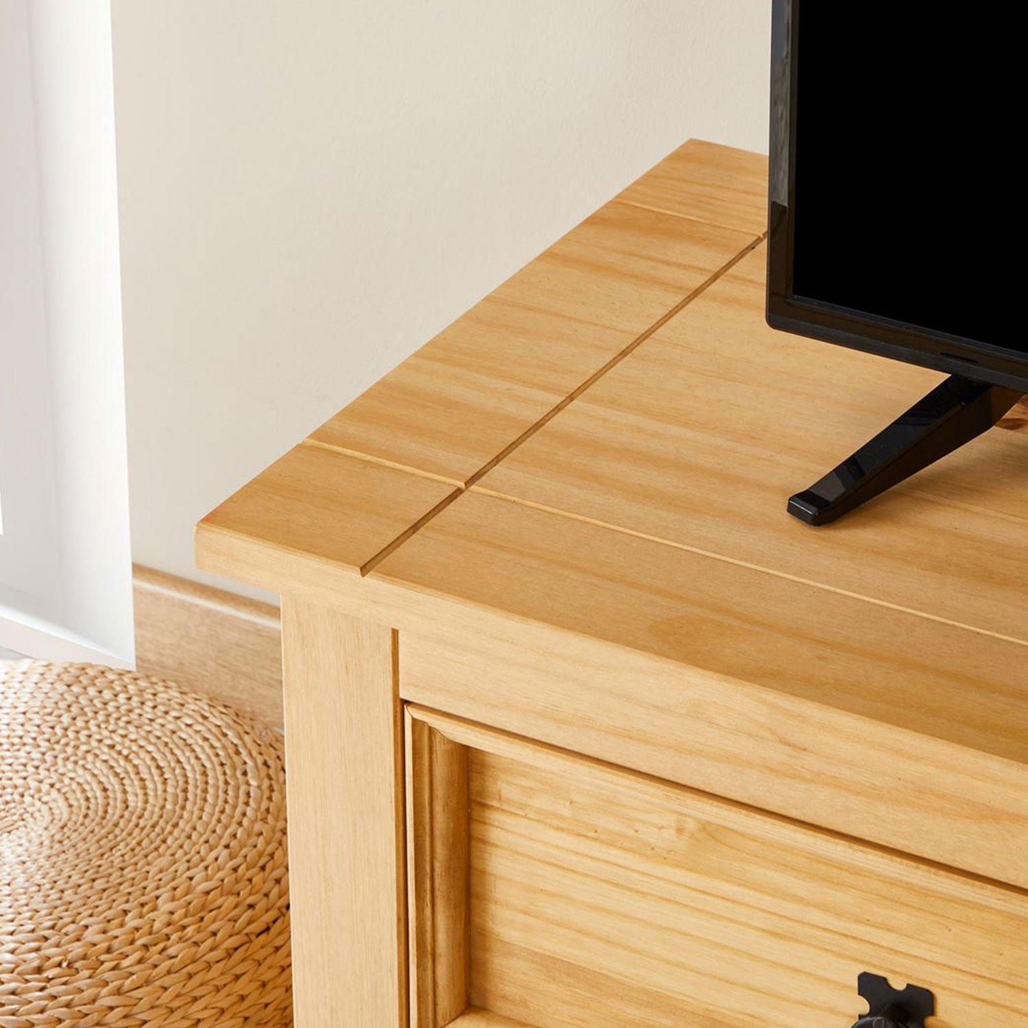 Rack Tv Bancada Madeira 40 Polegadas 2 Gavetas Rústico | MadeiraMadeira