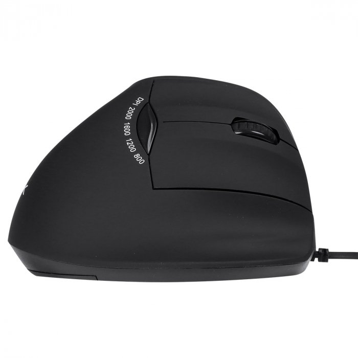 MOUSE VERTICAL ERGONOMICO ORTOPEDICO FIT 2000 DPI PRETO CABO USB 1.8M ...