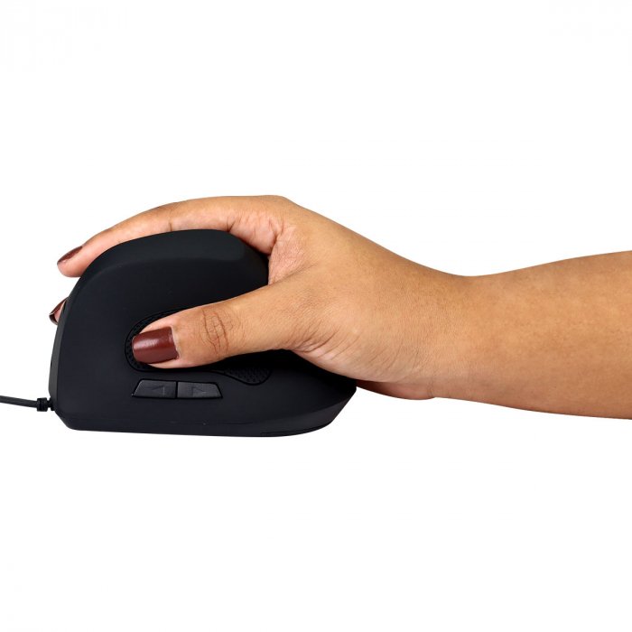 MOUSE VERTICAL ERGONOMICO ORTOPEDICO FIT 2000 DPI PRETO CABO USB 1.8M ...