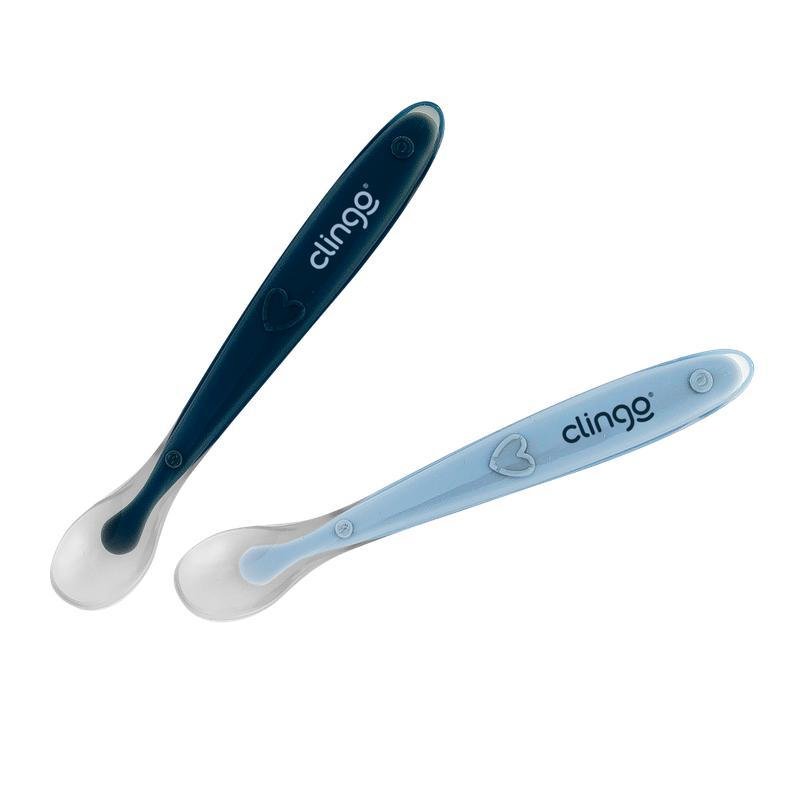 Kit 2 Colheres Infantil Premium Coloridas +6m Talher Bebê | MadeiraMadeira