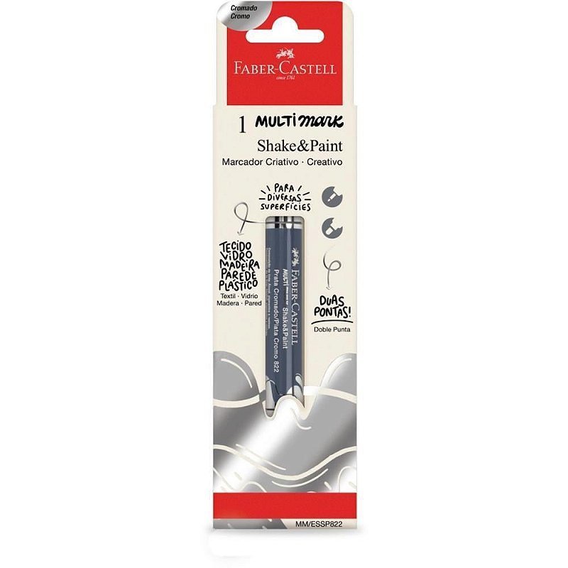 Pincel Marcador Artesanato Multimark Cromado Prata C/ 02 | MadeiraMadeira