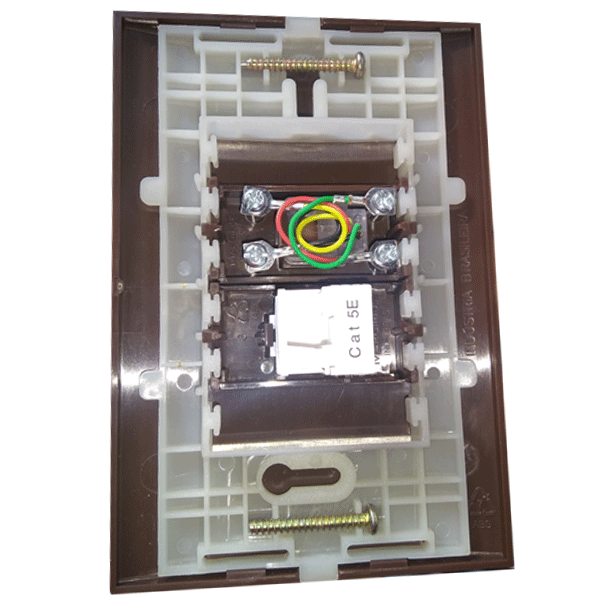 Conjunto 4x2 Linha Marrom Sleek Alto Brilho Margirius 4x2" Kit Linha ...