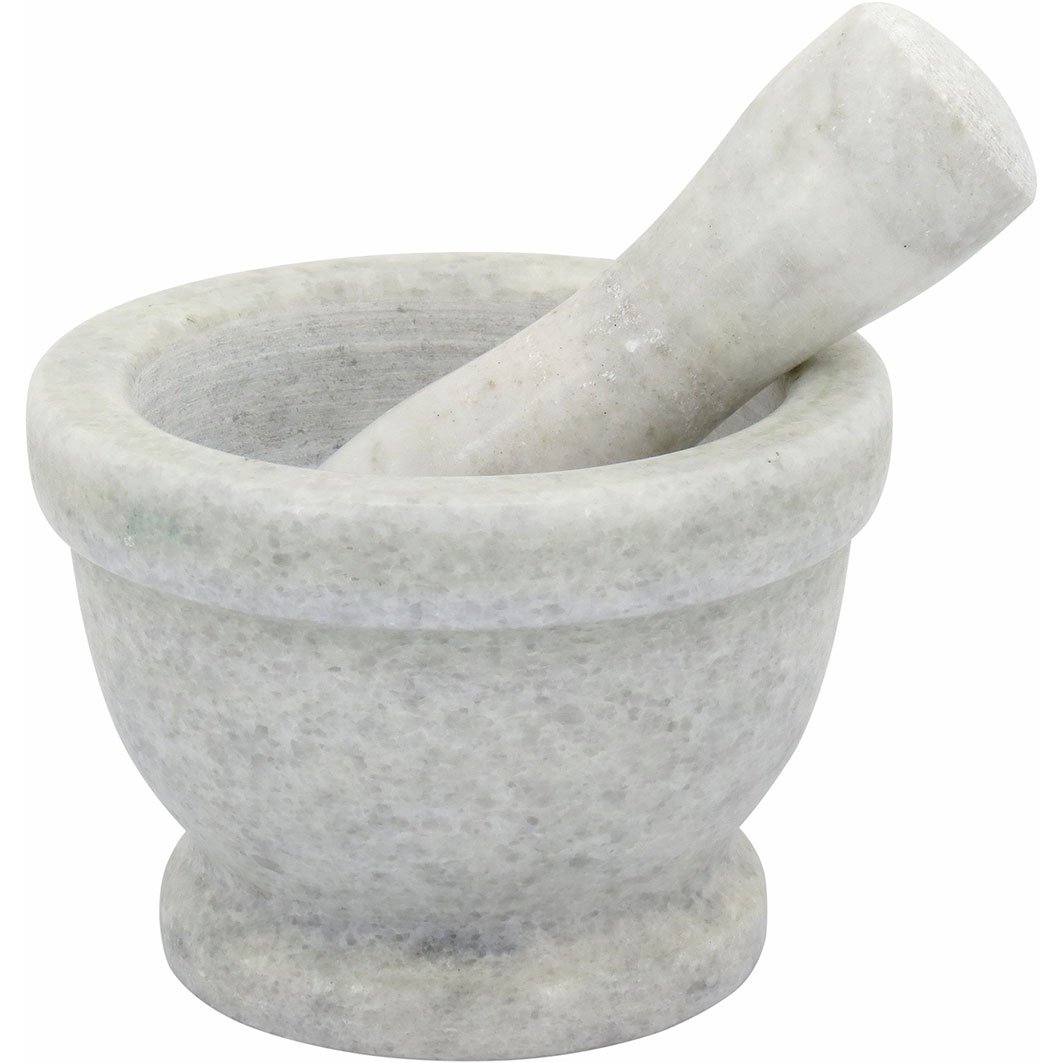 THEÓFILO PILÃO 10x14x14cm MARMORE BRANCO COM MORTAR | MadeiraMadeira