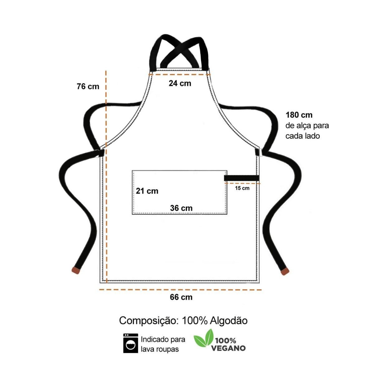 Avental Azul Marinho Alça Cruzada Vermelha Restaurante 10un ...
