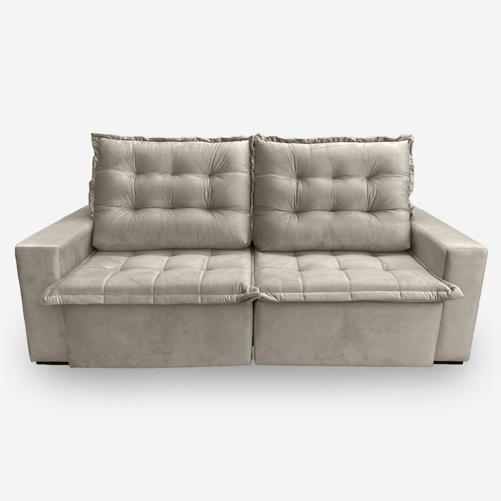 Sofá MOSCOW 2 Lugares 1,90 metros Veludo - 02 Bege | MadeiraMadeira