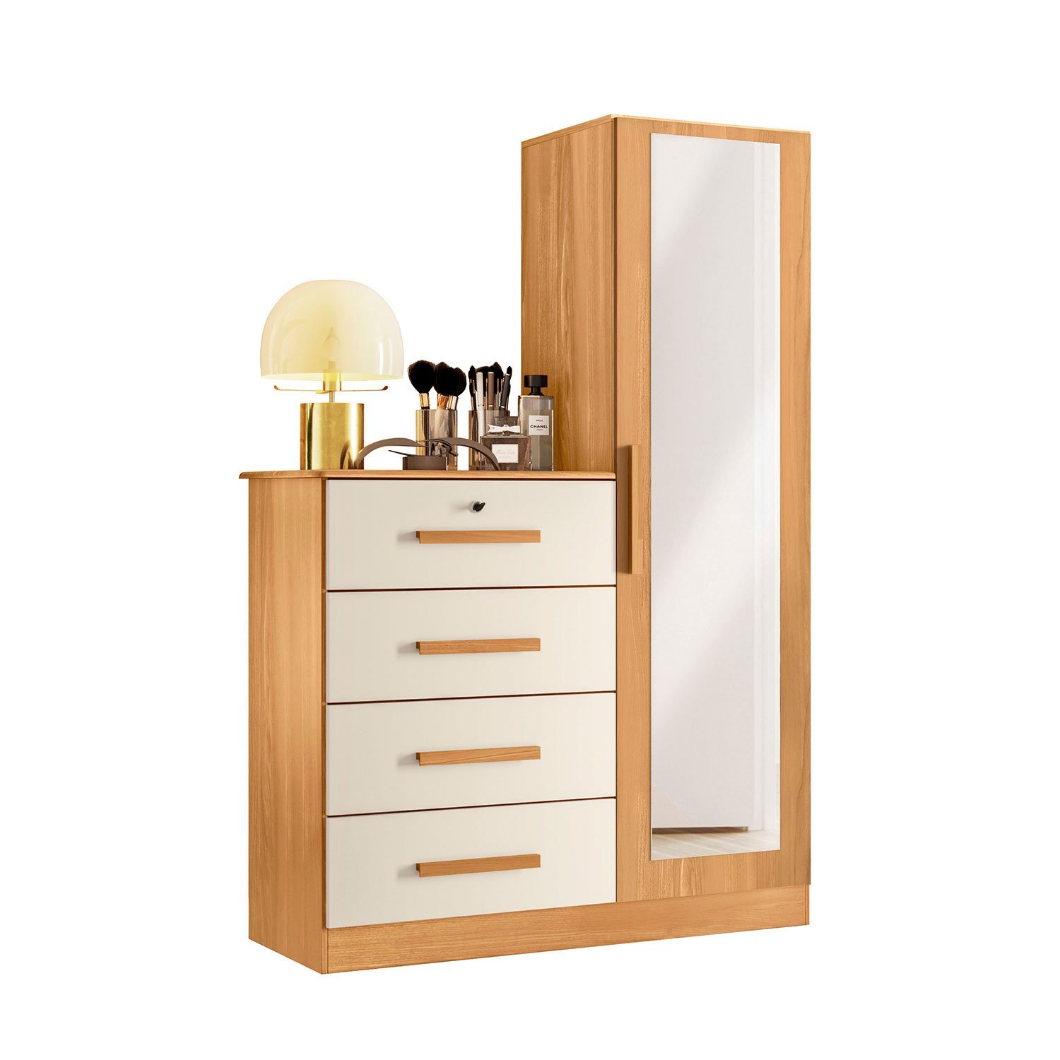 Cômoda Belize Plus Carvalho Grife com Off White - Albatroz Móveis ...