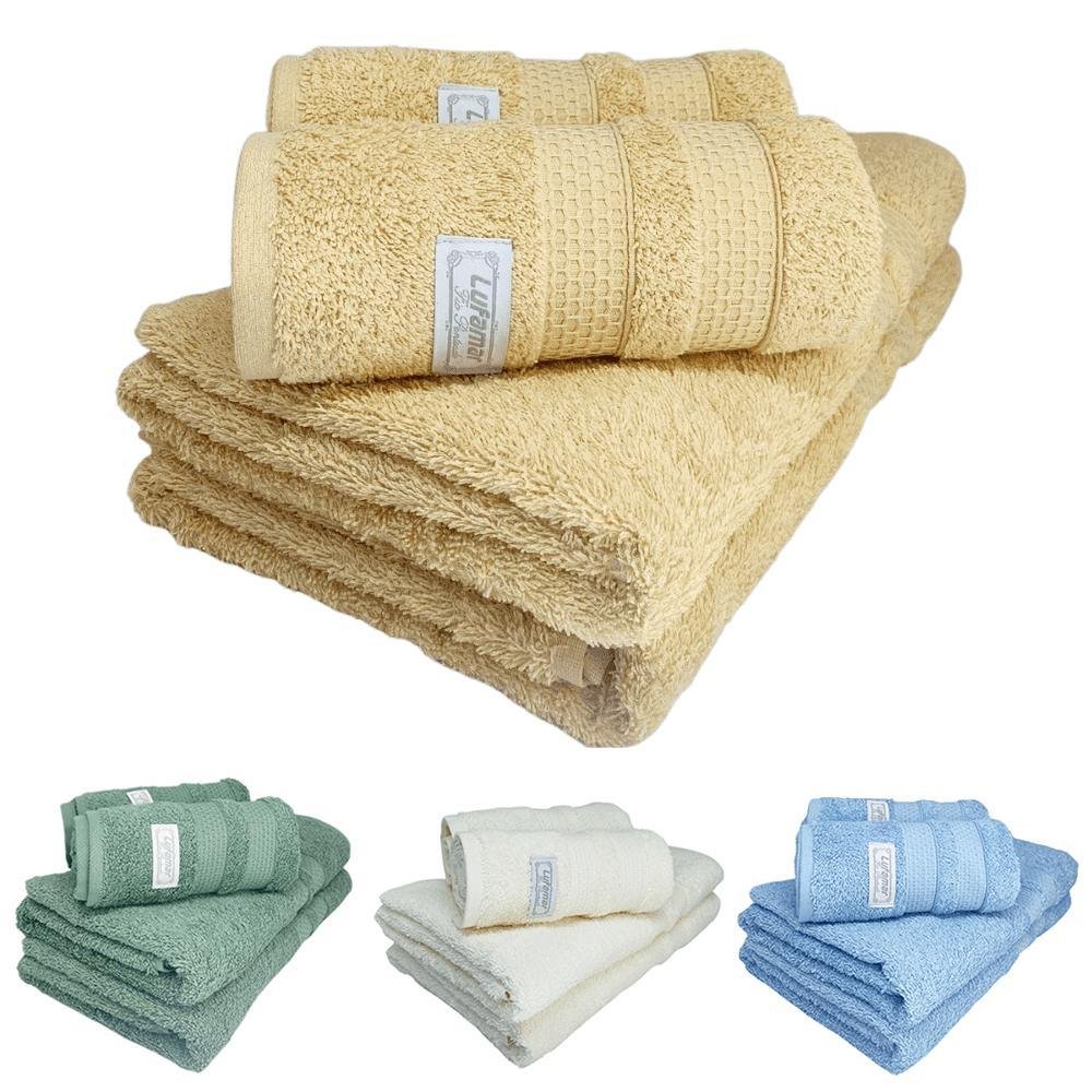 Toalhas Lufamar Aspen 4 Peças 100% Algodão 500g/m Tranquili ...