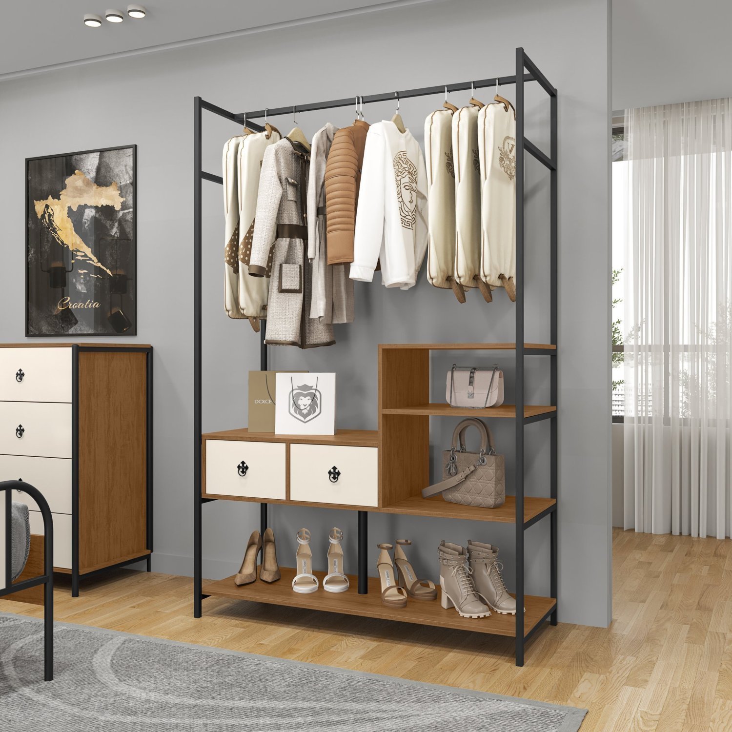 Modulo Closet Tubular 120cm Sevilha | MadeiraMadeira