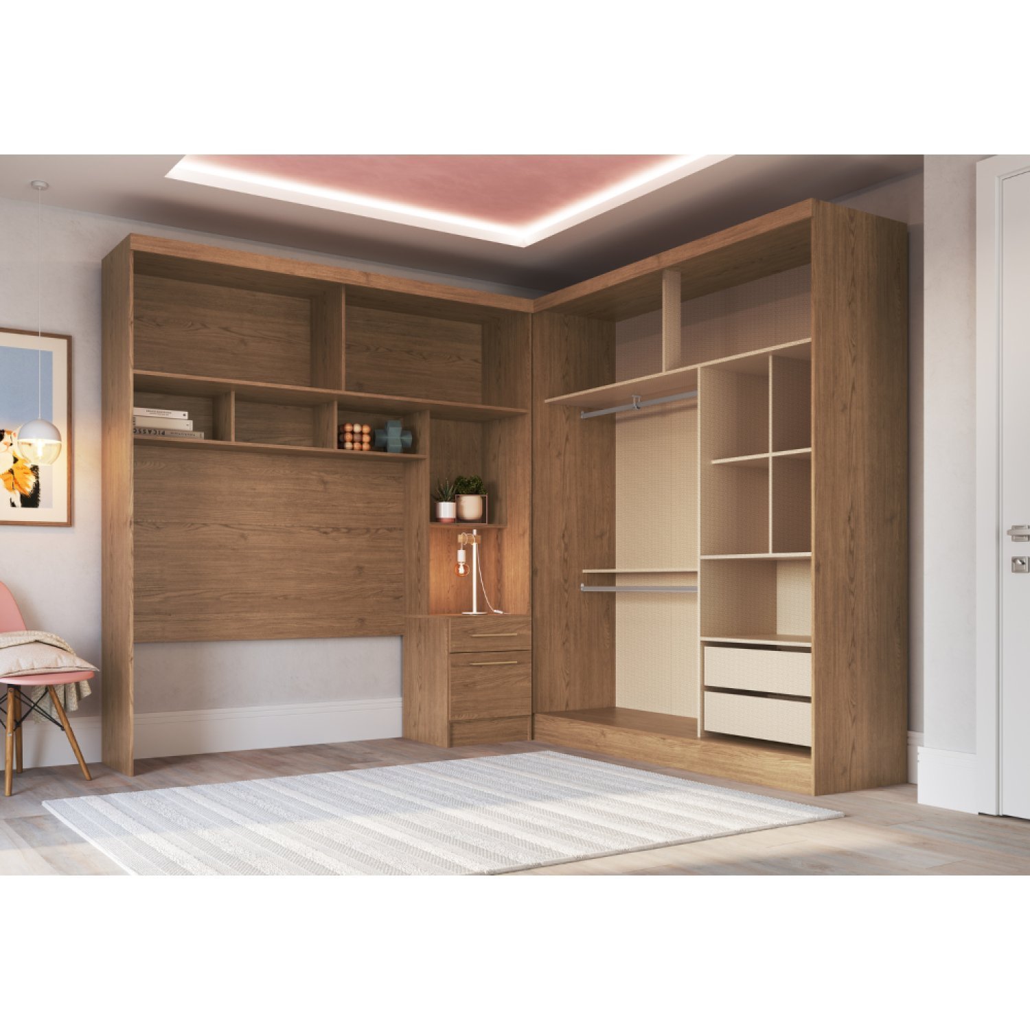 Guarda Roupa Casal Modulado 2 Peças Classic | MadeiraMadeira