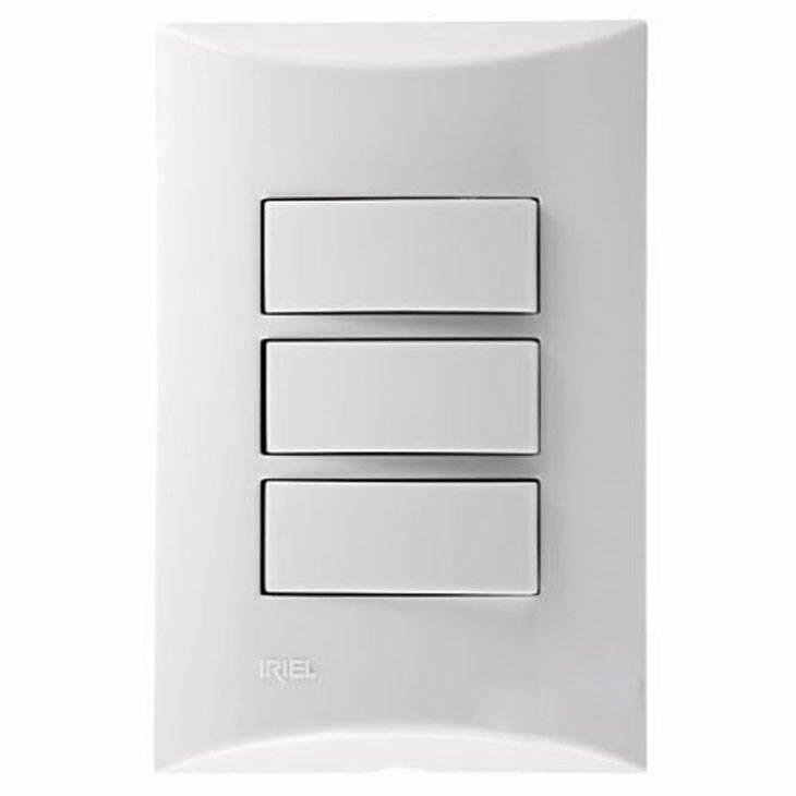 Interruptor 3 Seccao Paralelo 10A Branco 553021 Brava - Iriel ...